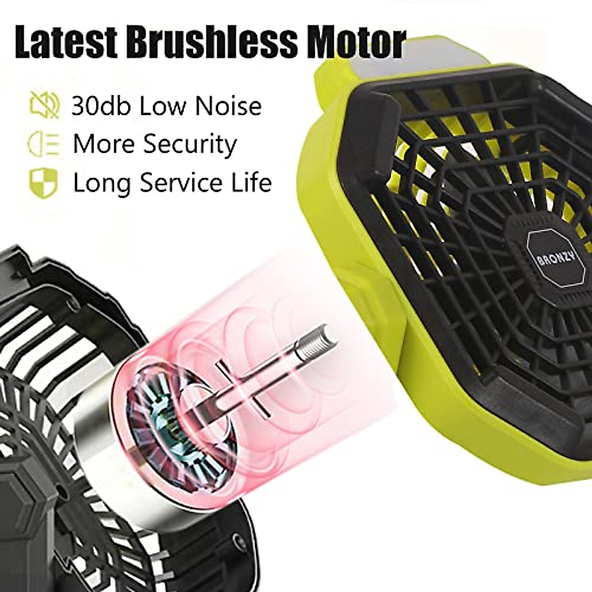 Camping Fan Rechargeable,Portable Battery Operated Fan with Light & Hook,Personal USB Small Desk Tent Fan 270°Head Rotation & Stepless Speed for Camping Accessories, Bedroom, Table, Tent, Travel