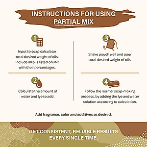 Pifito Soap Making Oils Mix No. 2 │ 60 Oz Quick Mix Blend of Pre-Measured Oils for Cold Process Soap Making Supplies