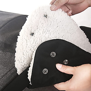 Stroller Hand Muff, Winter Extra Thick Pushchair Gloves Keep Warm for Parents and Caregivers in Cold Weather Anti-Freeze Windproof Snow-Proof (Black)