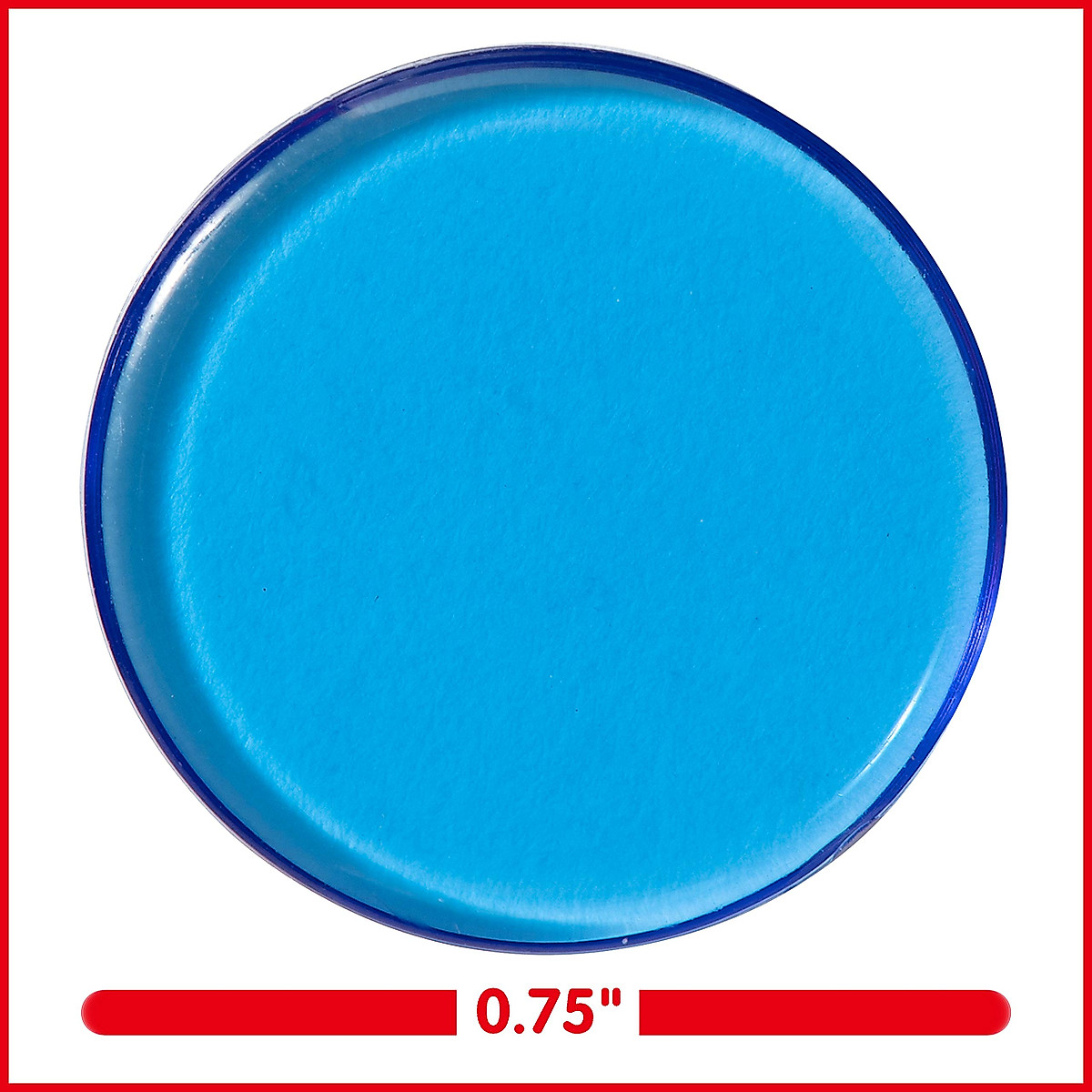 edxeducation Transparent Counters - Set of 500 - Bulk Colored Counters for Kids Math - 6 Colors - 3/4 in - Counting, Sorting, Light Panels, Bingo