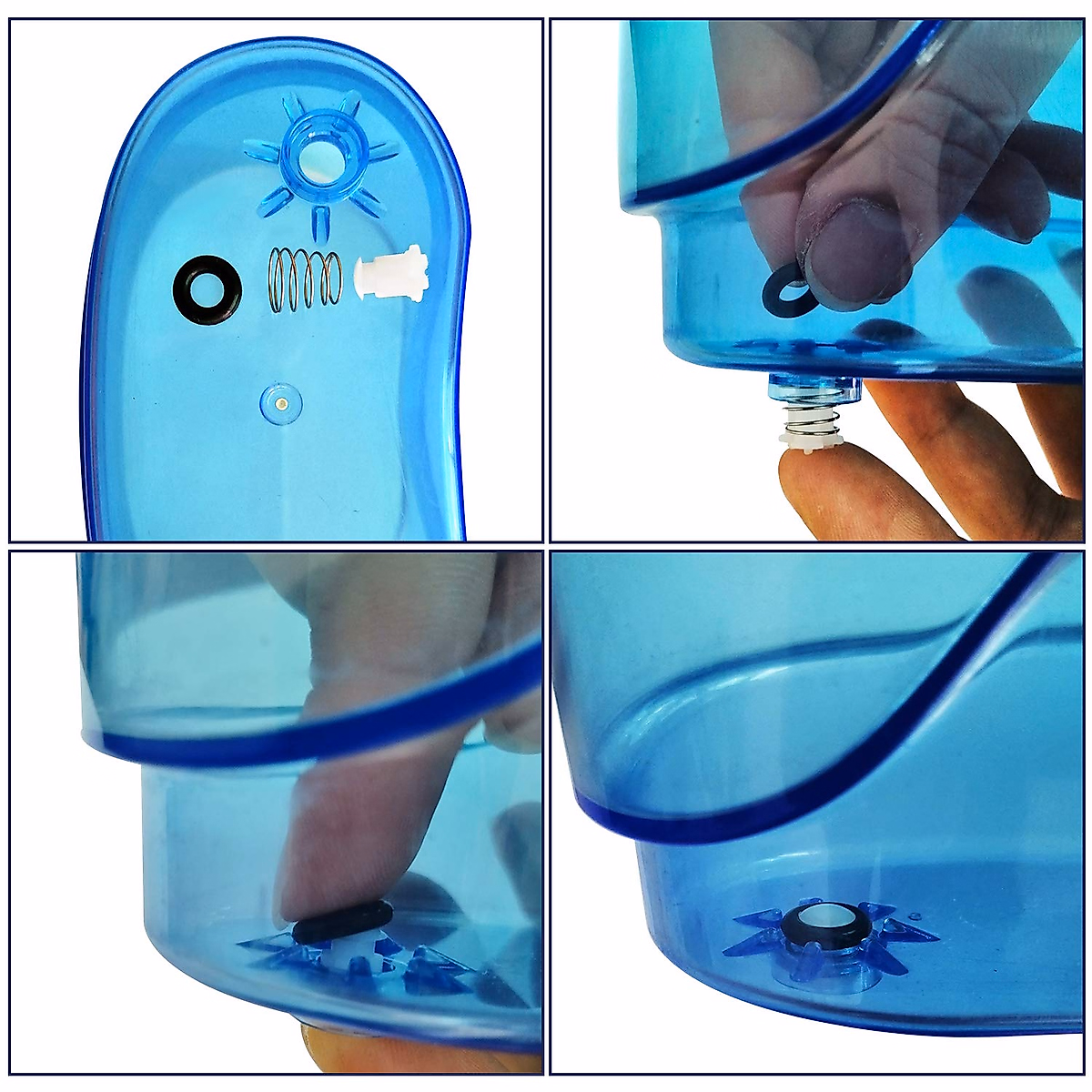 BBTO 2 Pieces Replacement Part Reservoir Tank Valve Gasket Compatible with Waterpik Water Flossers WP660/662/674/676EC, WP100, WP112, Washer Reservoir Plug, Prevent Leaking