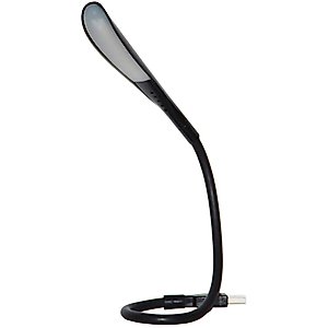i2 Gear USB Reading Lamp with 14 LEDs Dimmable Touch Switch and Flexible Gooseneck for Notebook Laptop, Desktop, PC and MAC Computer + On/Off Setting (14 LED, Black)