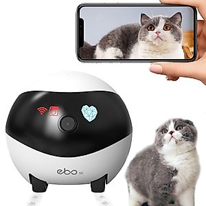 Truwelby Enabot Ebo SE Moving Home Security Camera, Indoor Pet Robot 1080P, with 2 Way Audio, Night Vision, Auto-Cruise, Self-Charging, Motion Detection IP Cam