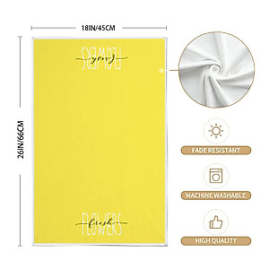 GEEORY Spring Kitchen Towels for Spring Decor White Flower Dish Towels 18x26 Inch Ultra Absorbent Bar Drying Cloth Sweet Time Sign Hand Towel for Kitchen Bathroom Party Home Decorations Set of 2