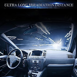 ZKFAR 2 PCS Car Halogen Fog Lamp, 12V 100W PGJ19-2 Super White Light Plug Play, Professional Upgrade Led Bulb Conversion Kit, Universal for Most Car Lights (White #H11)