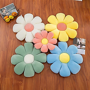 Uewidiod Flower-Shaped Pillow Cushion Floor Cushion Cushion Office sedentary Tatami car Cushion Student seat Cushion (40cm, Green)