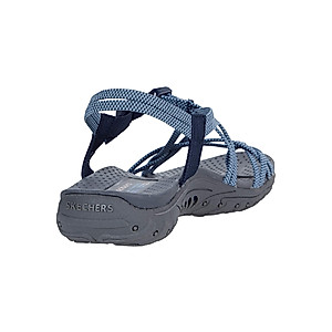 Skechers Women's Reggae-IRIE MON Sport Sandal, Navy/Blue, 9