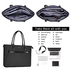 MOSISO Laptop Tote Bag (17-17.3 inch) with Front Trapezoid Pocket, Space Gray