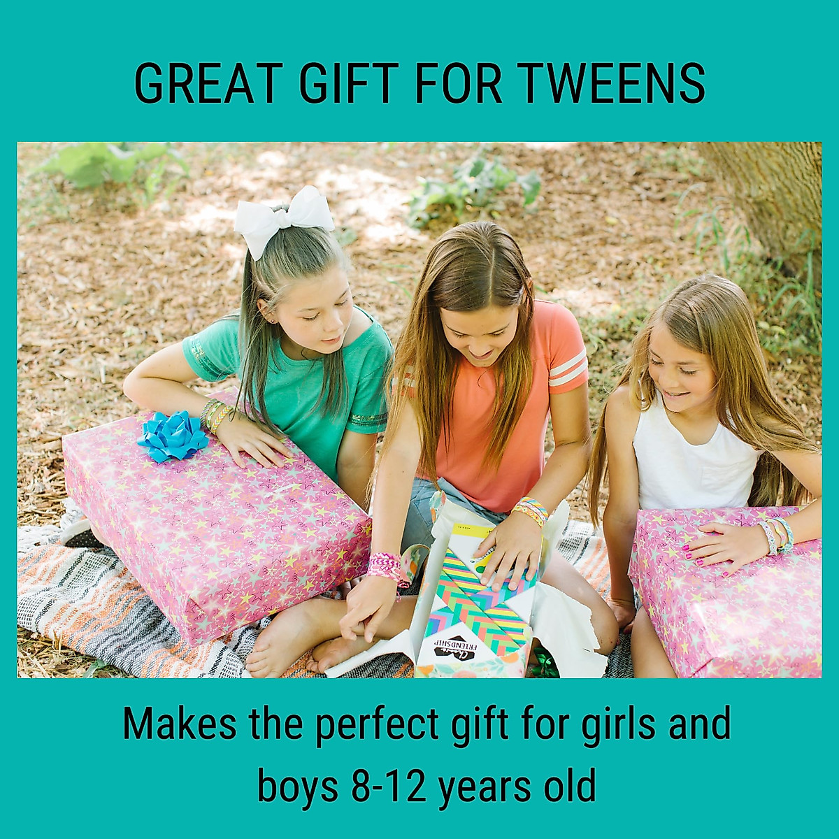 Choose Friendship, My Friendship Bracelet Maker®, an American Original | 20 Pre-Cut Threads - Makes Up to 8 Bracelets | Craft Kit, Kids Jewelry-Making Kit, Gifts for Girls 8-12