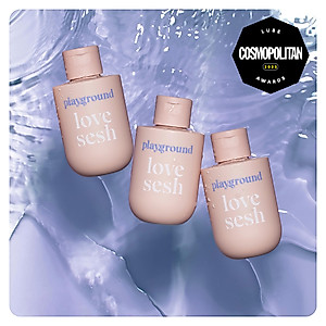 Playground Love Sesh, Water-Based Personal Lubricant with Natural Ingredients, Safe to Use with Latex Condoms, Lube for Men, Women, and Couples, Unscented, 3.7 Fl. Oz.