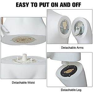 70" Mannequin Famale Full Body Dress Form Display, Realistic Mannequin Body Manikin Torso Stand for Retail Clothing Shops, White