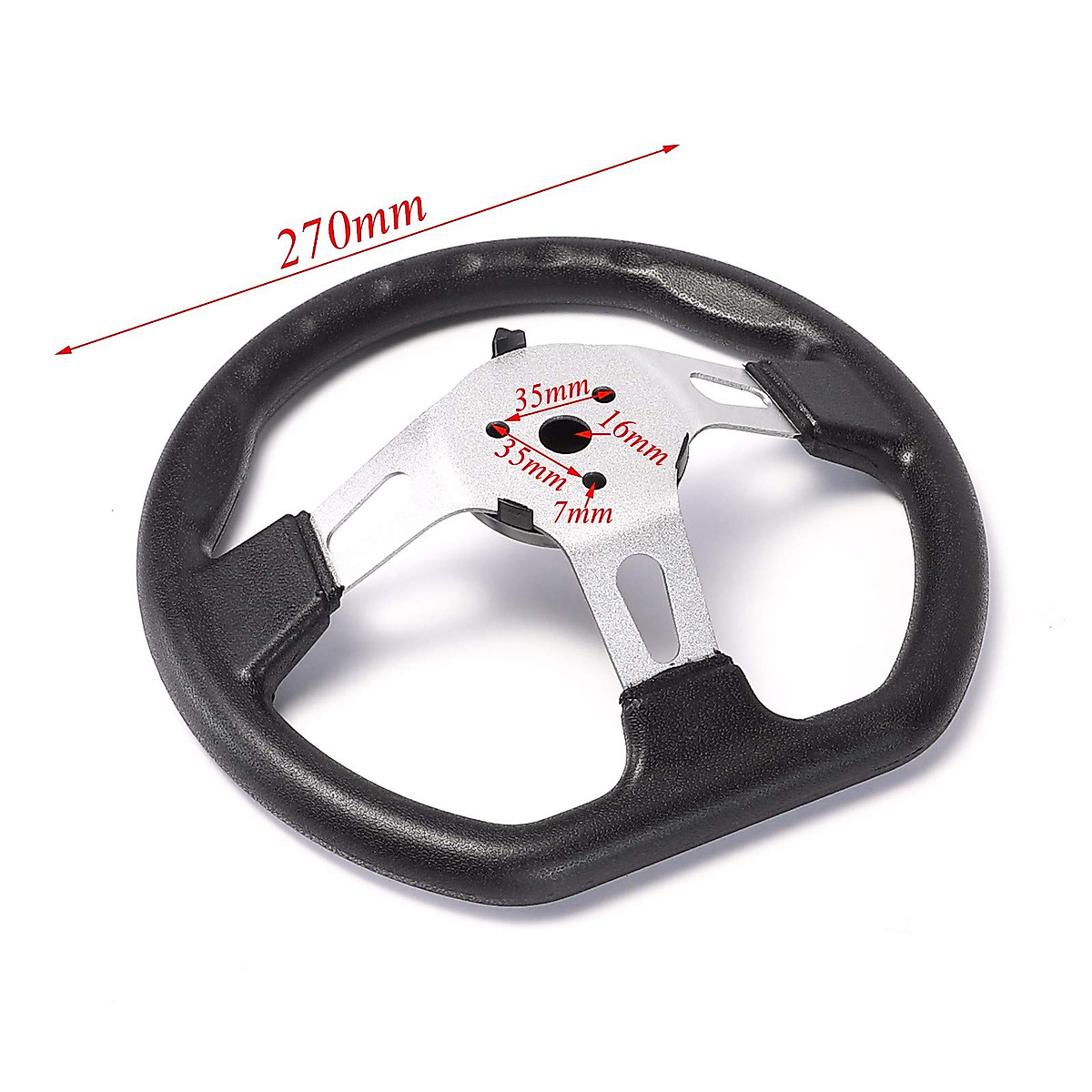 YC Yier Front Steering Wheel Tie Rod Kit Gear Rack Pinion Shaft & 3 Stud Wheel Hub Steering Spindle Knuckle DIY Parts for Go Kart Go Cart Golf Cart ATV UTV Quad Buggy Drift Trike Lawn Mower