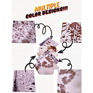 Natural Hair On Premium Quality Leather Cowskin Sheet with Hair on/Fur - NO Holes (Multi Color, 12"x12")
