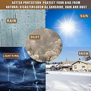 AXABING Outdoor Bike Storage Shed Tent, Portable Bicycle Motorcycle Storage Shed with Spare Pole and Rain strip for 2 Bikes, PU4000 Waterproof Silver Coated Oxford Bike Cover, Foldable Bicycle Shelter