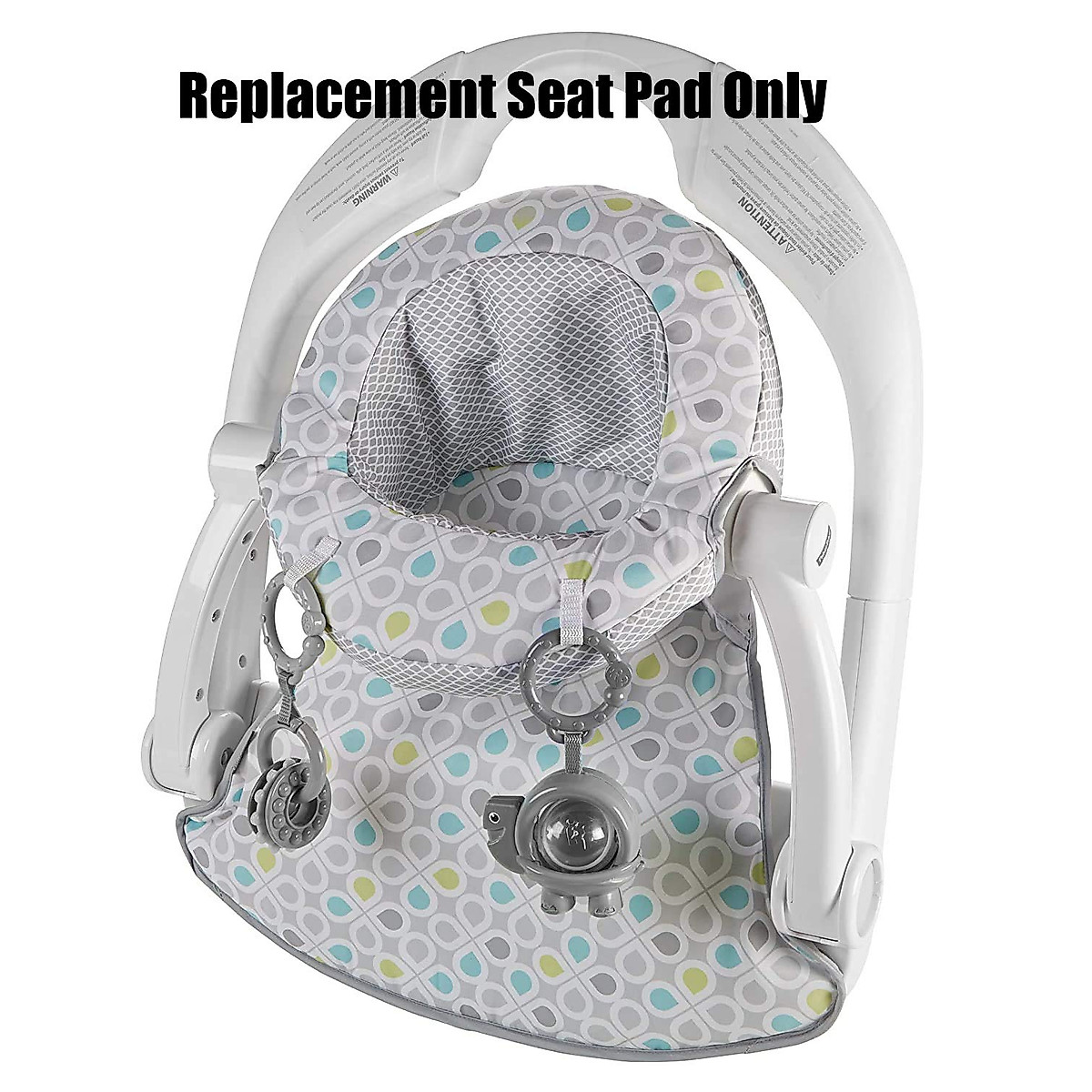 Replacement Seat Pad for Sit-Me-Up Floor Seat - FLD88 ~ Fisher-Price Baby Sit Me Up Seat ~ Honeydew Drop ~ Replacement Seat Cover in Grays and Greens