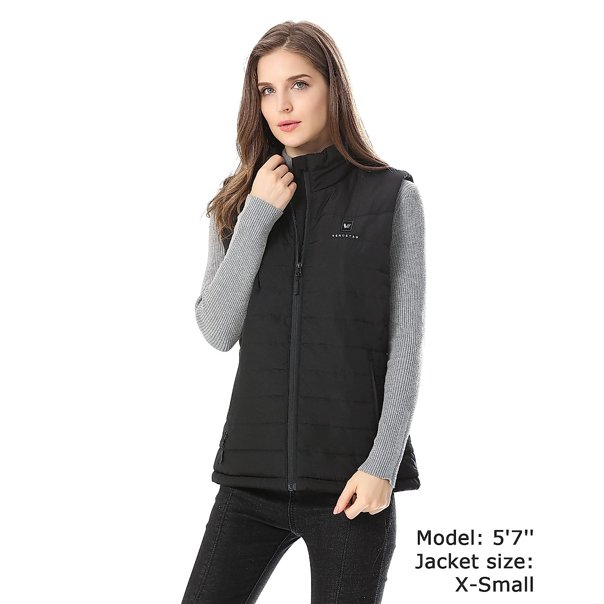 Venustas Women's Heated Vest with Battery Pack 7.4V, Lightweight Heated Coat for Women