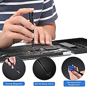 71 in 1 with 64 Bits Precision screwdriver Set,Electronics Magnetic Repair Tool Kit For Computer Repair Tool Kit With Extension Rod,For Laptop,Phone,Watch,Computer,Switch,Glasses Etc