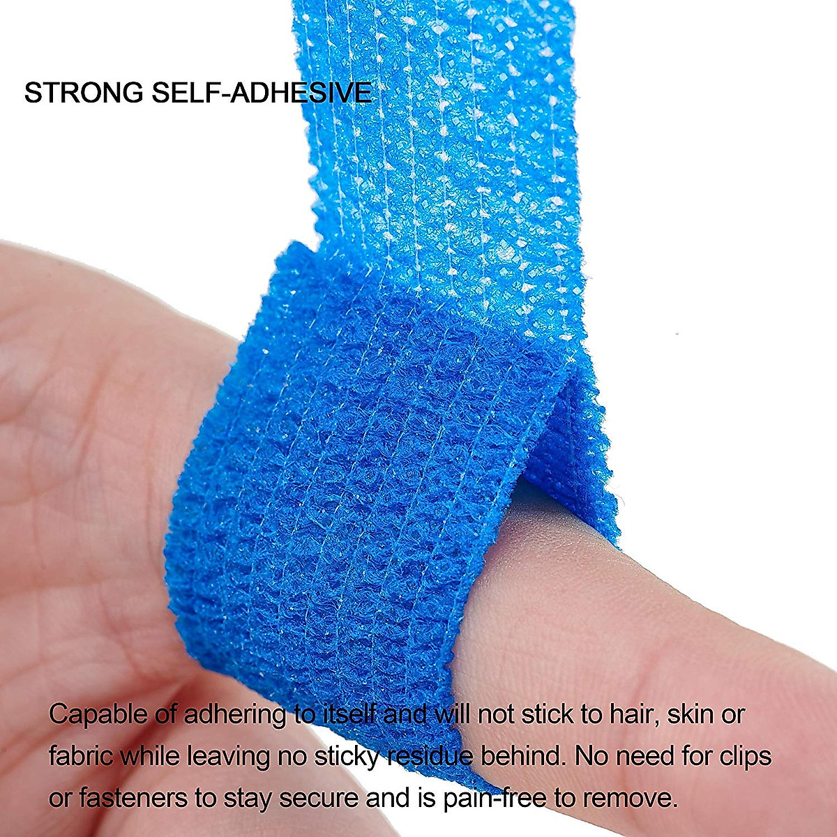 sansheng 12 Pack Self Adherent Cohesive Wrap Bandages, Athletic Tape for Wrist, Ankle, Hand, etc(12 Colors, 1 Inch x 5 Yards)