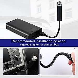 jeseny Pack-1 USB Star Projector Night Light, Car Ceiling Interior Roof Lights, Portable Adjustable Romantic Decorative Lights for Bedroom, Car, Party, Wall, Ceiling (Purple Blue)