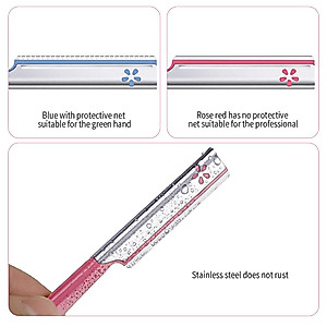 Eyebrow Razors Stainless Steel Facial Razors Shaving Cheek Facial Hair Remover Shapers Razors Face Razor and Eyebrow Shaper Trimming and Shaving Grooming Tool for Women Man with Precision Cover