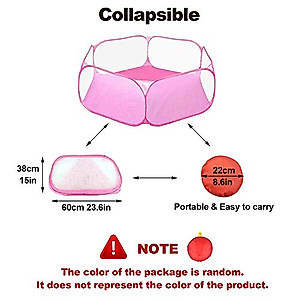 Small Animal Playpen with Waterproof Pads, Reusable Liners, Waterproof Bottom on Both Sides, Fit with Pet Tent (42.5in x 41in) Bedding for Guinea Pig, Rabbit, Hamster, Chinchilla and Hedgehog