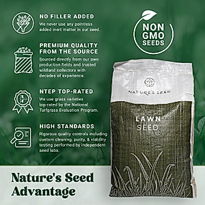 Nature’s Seed White Dutch Clover Seed, Drought Tolerant Ground Cover, Low Maintenance Garden Yard Lawn Alternative, 5000 sq ft