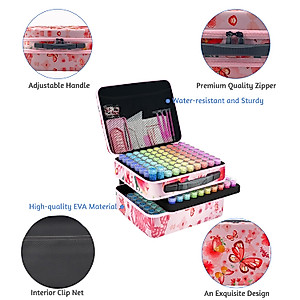 LIRUNQIU Diamond Painting Storage Containers, 240 Slots Diamond Art Accessories and Tools Kits Storage Box(Pink)