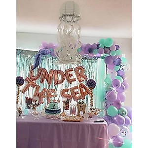 LaVenty Set of 16 Under The Sea Party Decorations Under The Sea Backdrop Under The Sea Balloons Under The Sea Bachelorette Mermaid Bachelorette Party Decorations