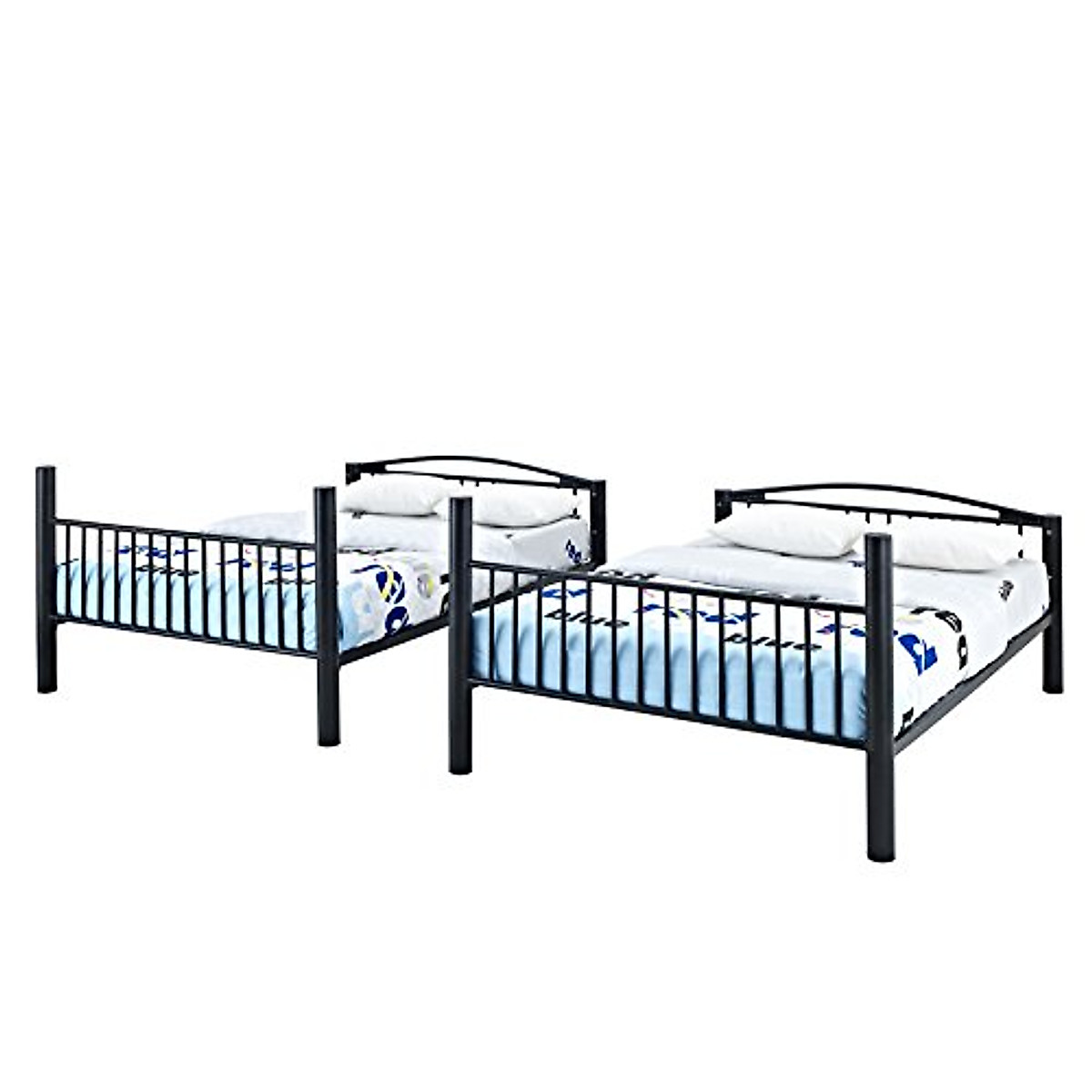 Powell Heavy Metal Bunk Bed, Full-Over-Full, Black