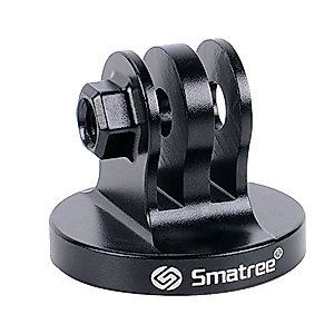 Smatree Aluminum Tripod Mount Adapter Compatible for Gopro Hero 11, 10, 9, 8, 7, 6, 5, 4, 3+, 3, 2, 1 HD, GOPRO Hero 2018, DJI OSMO Action Camera