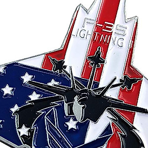 US Air Force Challenge Coin Colorized F-35 Lightning II Fighter Jet Military Coin for Airman