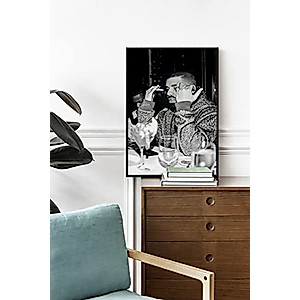 SHUSHI Black and White Creativity Aesthetic Poster for Living Room Bedroom Home Decoration Unframed-12x18inch(30x45cm),Unframe-style