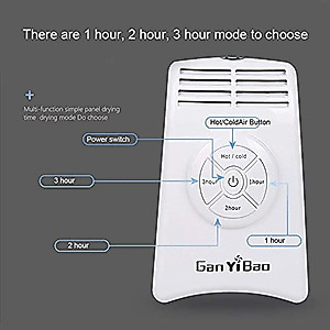 AUNMAS Electric Clothes Drying Hanger, Portable Foldable Dryer Rack, Lightweight US Plug 110-240V for Home Traveling, White