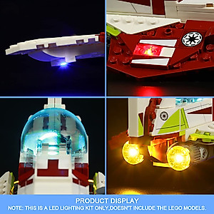 VONADO LED Light Kit Compatible with Lego OBI-Wan Kenobi's Jedi Starfighter 75333, DIY Light Compatible with OBI-Wan Lego (NO Lego Model, ONLY Lights)