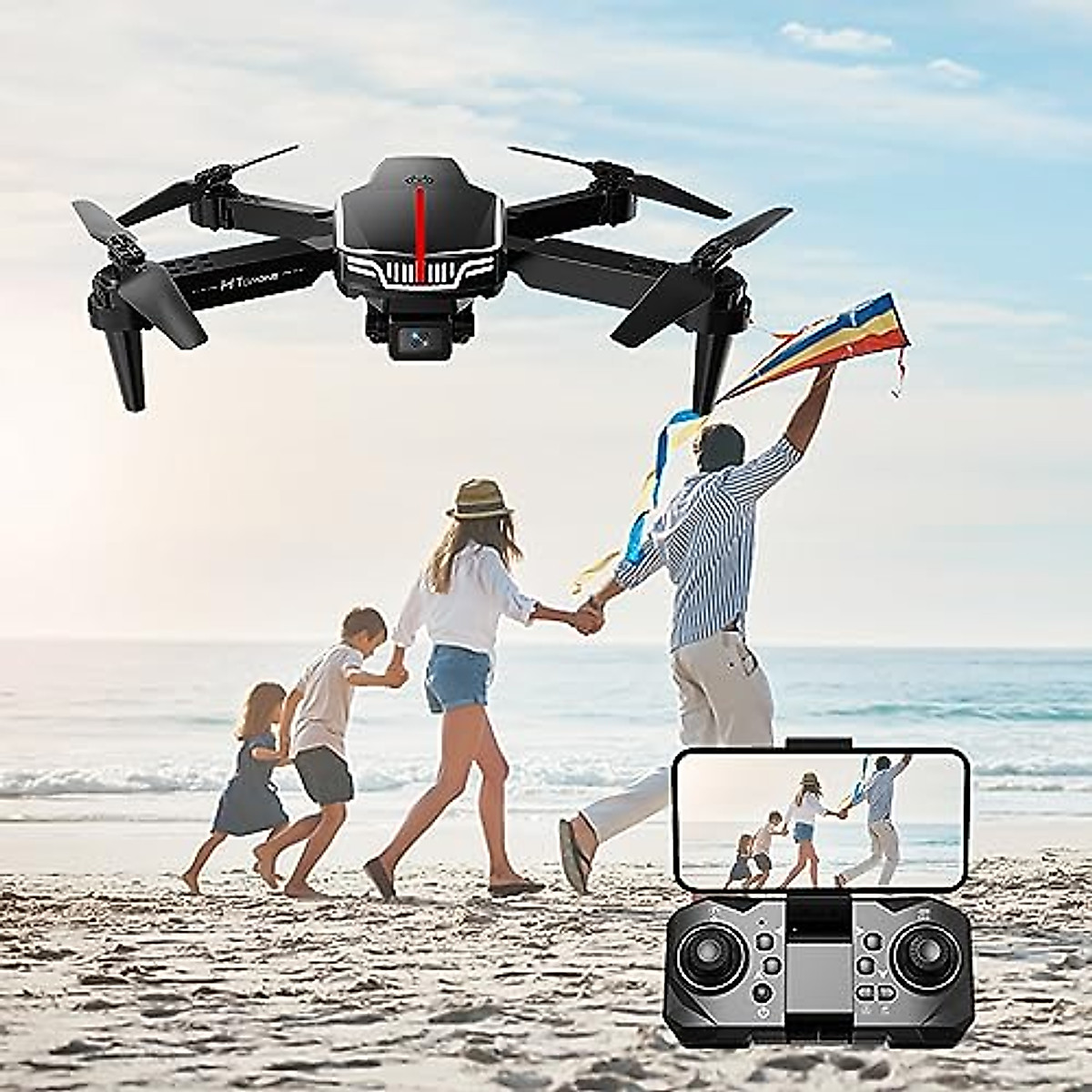Drone With Camera For Adults, Drone With Dual 1080p Hd Fpv Camera Remote Control Helicopter Gifts For Kids With Altitude Hold Headless Mode Flying Toys