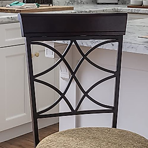 Linon Curves Swivel Counter Bar Stool 24"