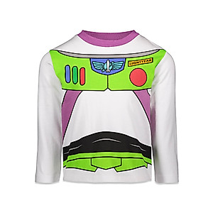 Disney Pixar Toy Story Buzz Lightyear Toddler Boys 2 Pack Graphic T-Shirts Grey/White 4T