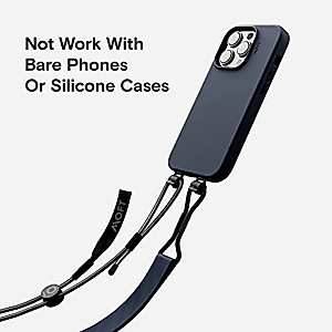 MOFT Phone Lanyard, Universal Adjustable Detachable Crossbody Long Lanyard with Phone Patch, Compatible with Most Smartphones, Bare Phone, Length up to 150cm, Navy Blue