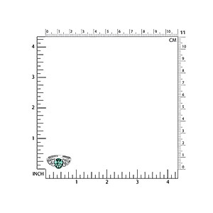 Silvershake 2.17ct. Genuine Blue Topaz White Gold Plated 925 Sterling Silver Engagement Ring Size 7