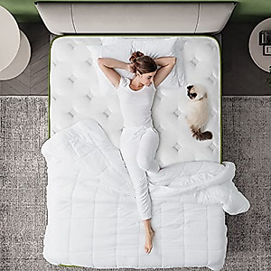 Crystli Full Size Mattress 10 Inch Memory Foam Mattress Hybrid Bed Mattress with Wrapped Innersprings CertiPUR-US Certified Medium Firm Bed-in-a-Box Pressure Relieving Supportive Full Mattress