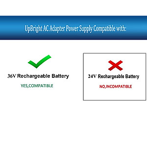 UpBright 36V AC/DC Adapter Compatible with Neuton CE6.4 CE64 CE6.3 CE63 CE6 CE6.2 CE62 QL-09009-B3601000F 14134A00045 Mashin KFH-36007SU Electric Battery Lawn Mower 36-44 VDC Power Supply Charger