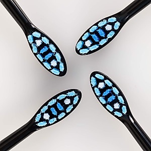 Sonic Clean Brush Replacement Heads Soft Dupont Bristles Four (4) Pack Electric Toothbrush Heads (Black (Diamond Edition))