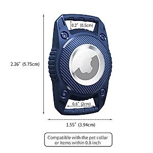 IPX8 Waterproof Airtag Dog Collar Holder (1 Pieces), Apple Airtag Anti Chew and Anti Scratch Hard PC, with Anti Loss Screws, Cat Dog GPS Tracker Anti Loss air tag Cover Holder