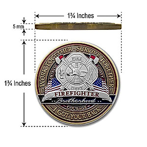 Firefighter Brotherhood Challenge Coin Saint Florian in Deluxe Display tin with Bonus polishing Cloth
