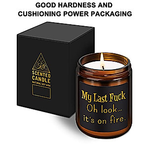 Lavender Scented Candles- Funny Gifts for Women, Men, Friend- Gift for Her, Him- BFF Gifts- Fathers Day, Valentines Day Gifts for Him, Boyfriend- Christmas Day Gifts(7oz)