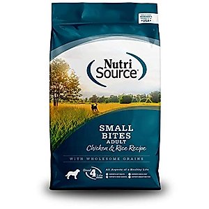 NutriSource Adult Chicken & Rice Small Bites Dog Food 15lb