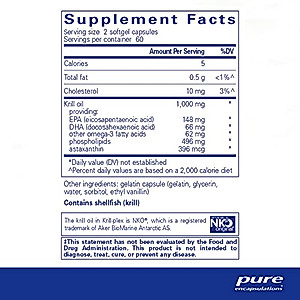 Pure Encapsulations Krill-Plex | Supports Menstrual Comfort, Heart Health, Joint Support, Cognitive Function and Skin Health | 120 Softgel Capsules