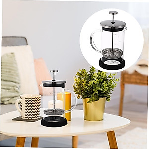 PRETYZOOM 1pc Coffee Pot Coffeepot with Scale Espresso Maker Pot Coffee Press Coffee Maker Coffee Teapot Glass Teapot Tea Kettle Teapot with Scale Household Coffeepot