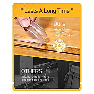 Baby Proofing, Edge Protector Strip Clear Corner Protectors Baby, Baby Proof Corners and Edges, 6.6ft(2M) Silicone Soft Corner Guards with 1MM Pre-Taped Strong Adhesive