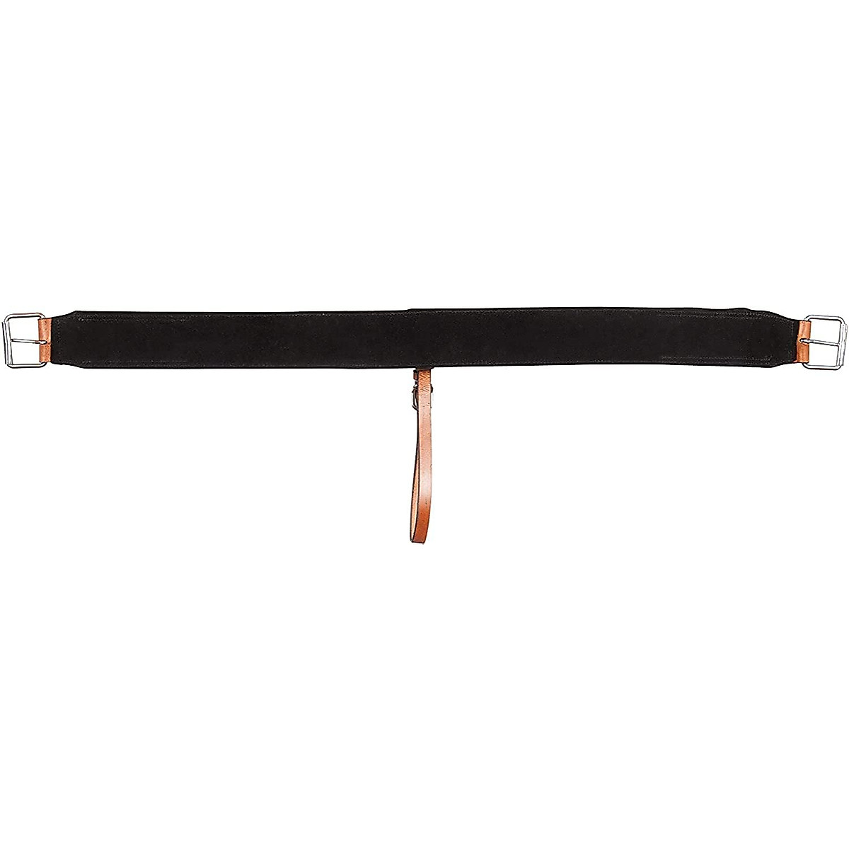 RAJ INTERNATIONAL Back Cinch Strap Western Horse Saddle Bucking Strap Rear Girth Flank Cinch Smooth Leather Size Length: 40 Buckle to Buckle & Width: 2.75 with 2 Buckles
